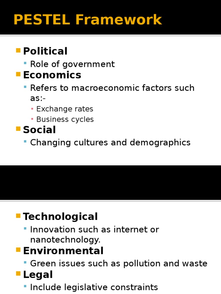 PESTEL Framework | Competition | Mergers And Acquisitions