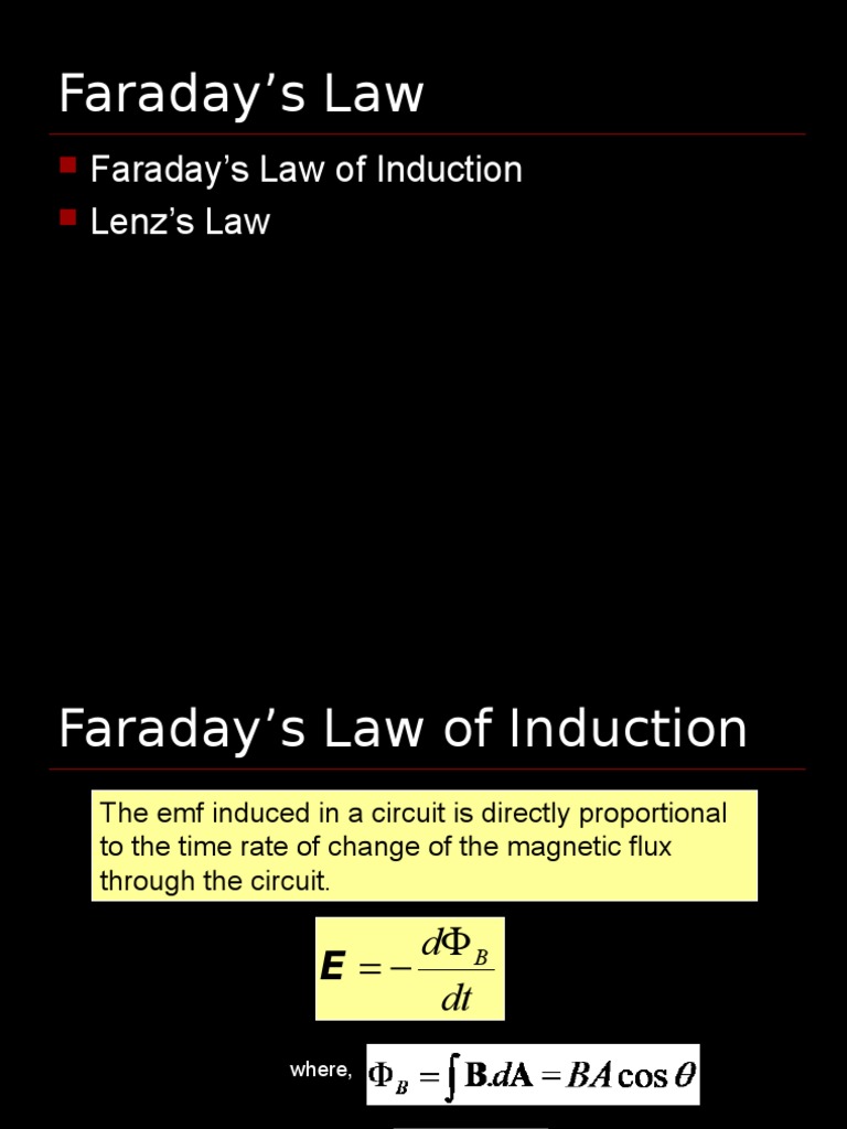 FARADAY's Law.ppt | Electromagnetic Induction | Electromagnetism