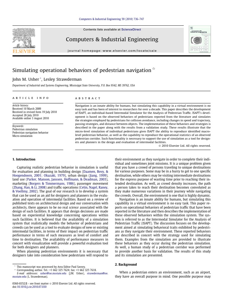Computers & Industrial Engineering: John M. Usher, Lesley Strawderman ...