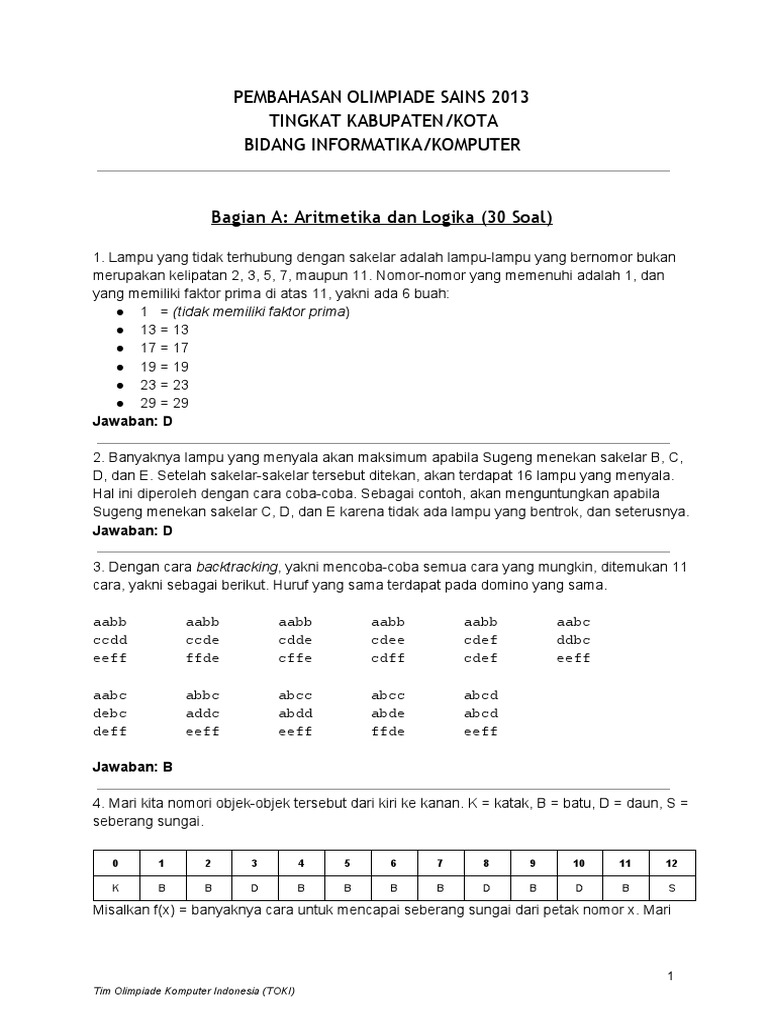 OSK 2016 - Pembahasan | PDF