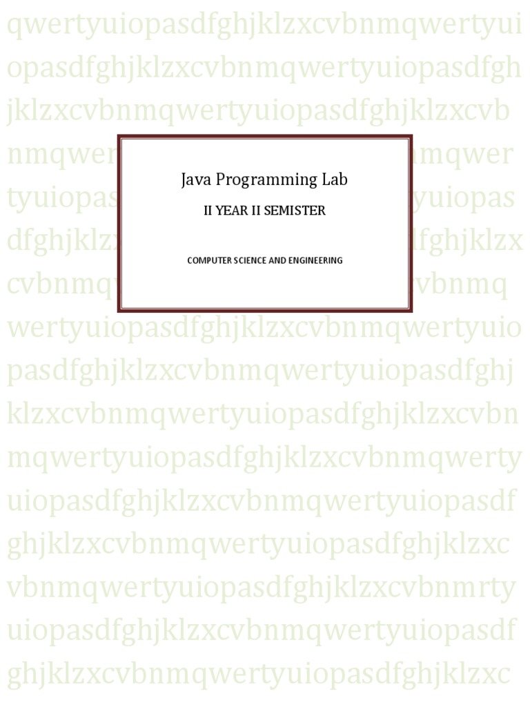 Java Lab Mannual | PDF | Inheritance (Object Oriented Programming) | Matrix (Mathematics)