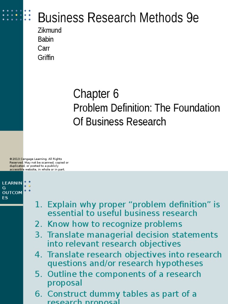 Chapter 6 Problem Definition Zikmund | PDF | Categorical Variable | Hypothesis