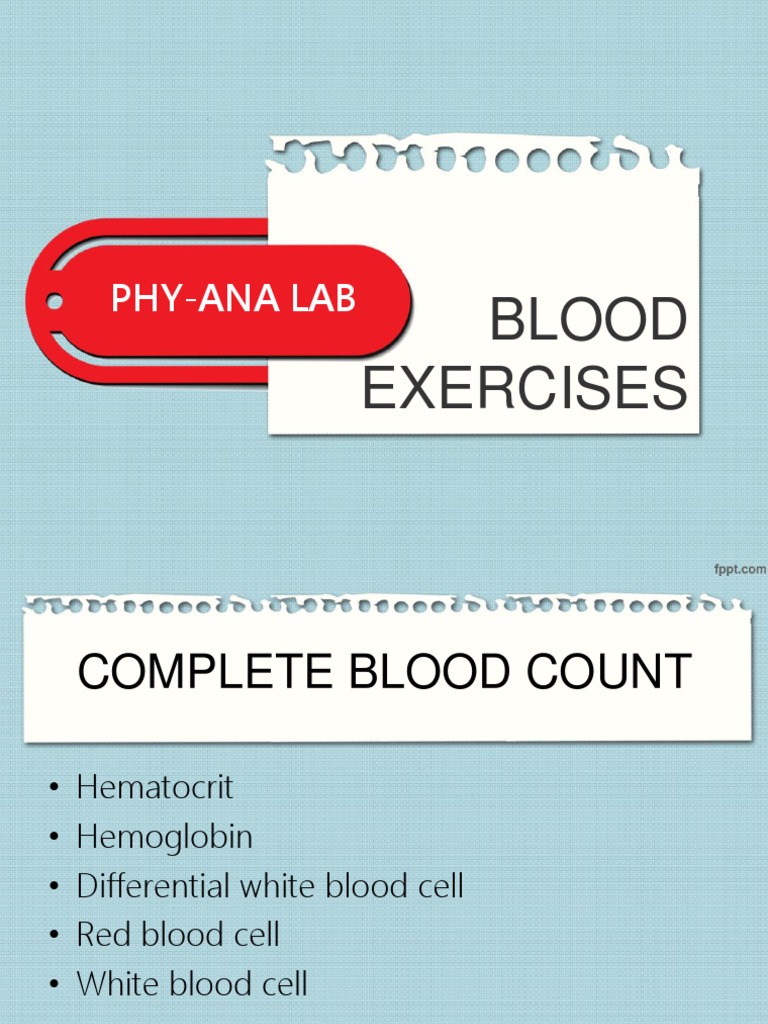 Blood Analysis Lab Exercise 34 | PDF | White Blood Cell | Anatomy