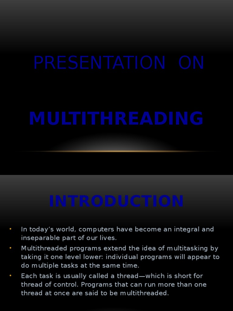 Multithreading In Java Pdf Thread Computing Process Computing