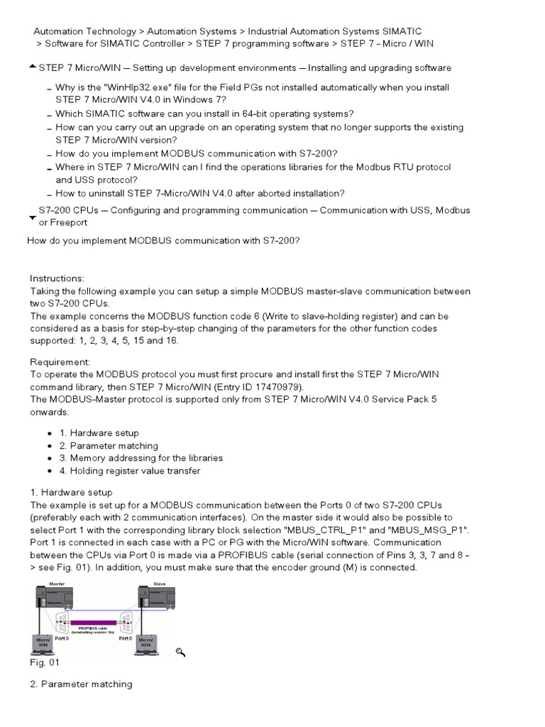 Siemens S7200 Modbus Guide | PDF | Pointer (Computer Programming) | Library (Computing)