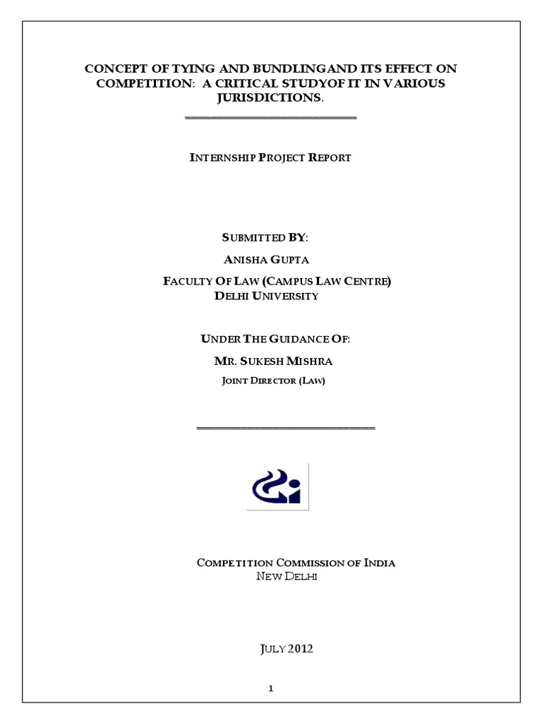 Tying and Bundling in Competition Law | PDF | Competition Law | Sherman ...