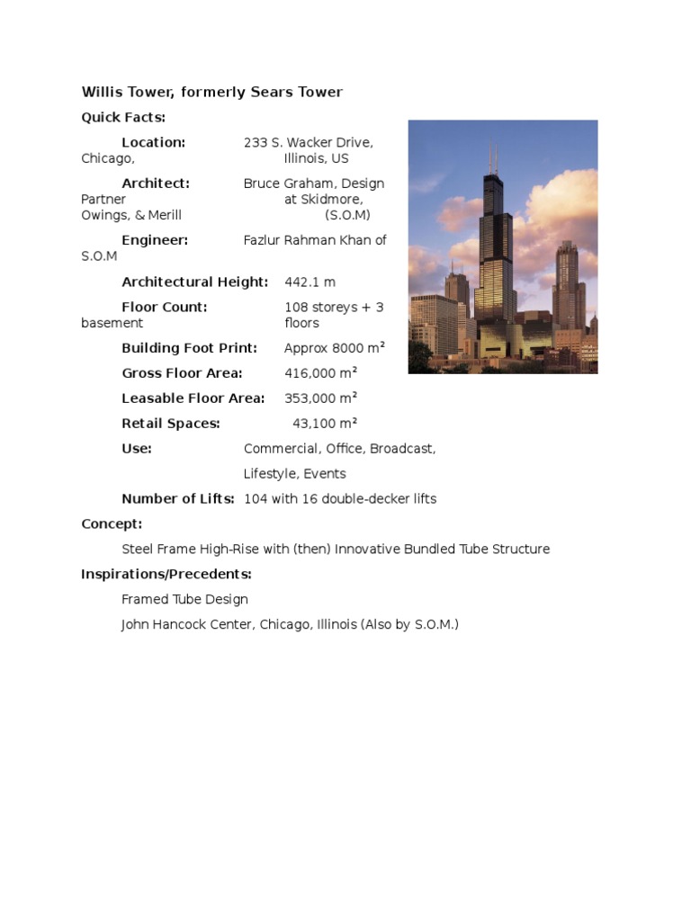 2015-11-08 Case Study No. 1 - High Rise Willis Tower | PDF | Civil ...