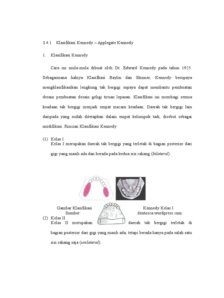 Klasifikasi Kennedy | PDF
