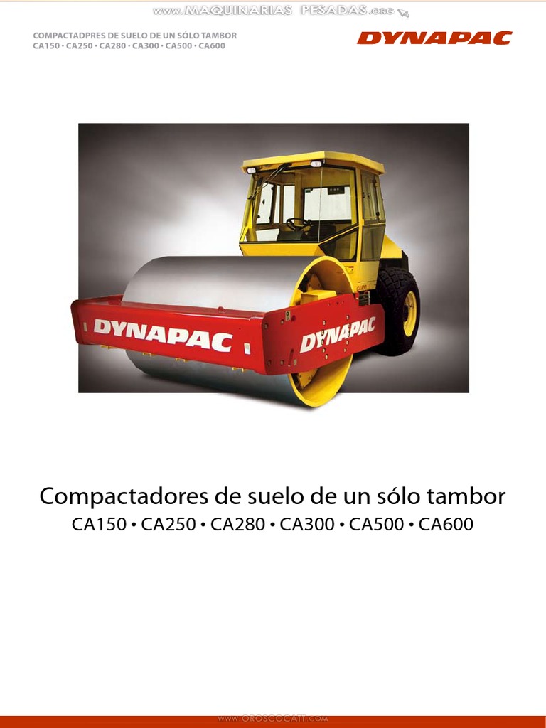 Catalogo Compactadores Suelo Un Tambor Ca150 Aca160 Dynapac | PDF ...