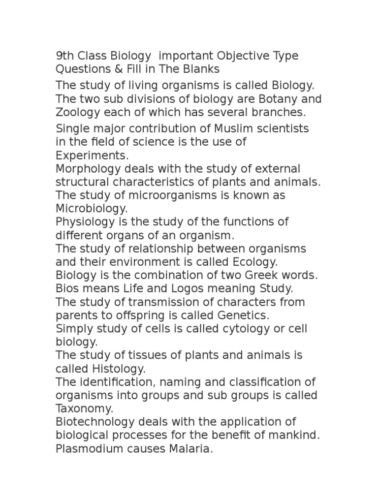 Notes | PDF | Taxonomy (Biology) | Biology