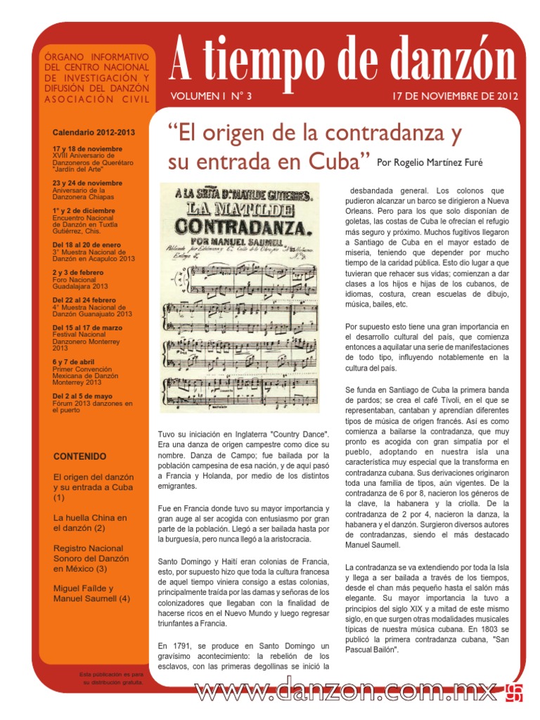 Origen de la contradanza en Cuba | PDF | Escala (música) | Cuba
