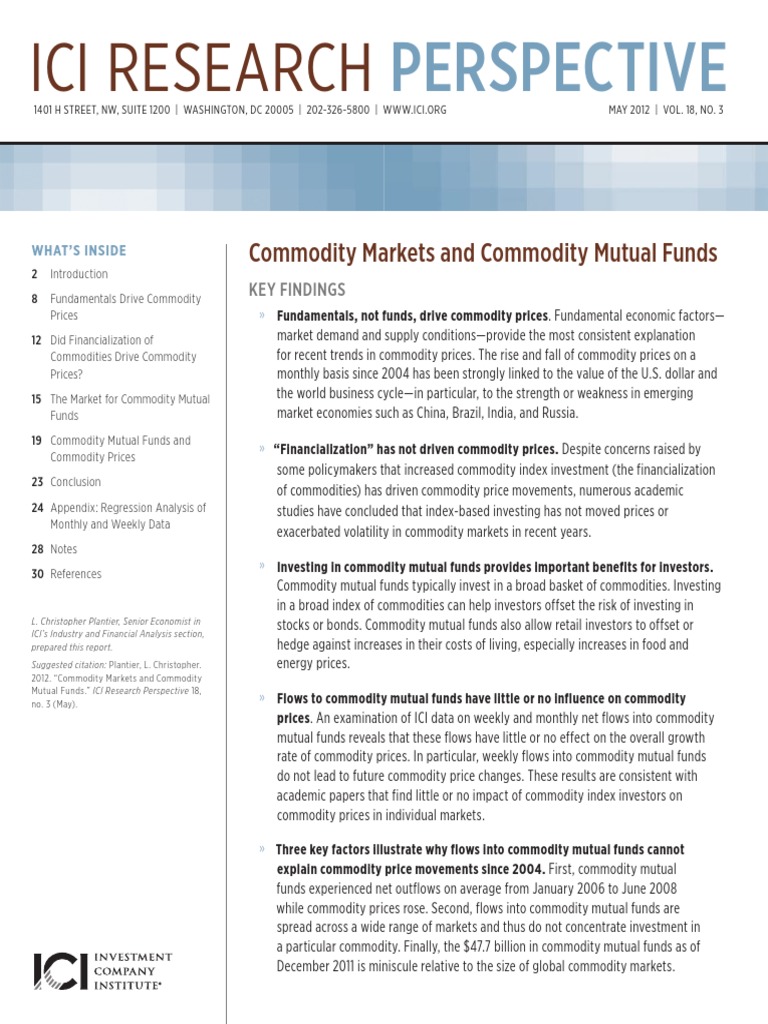 Ici Research: Perspective | PDF | Commodity Markets | Futures Contract