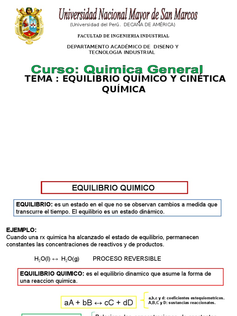 09 - Equilibrio Quimico | PDF | Equilibrio químico | Velocidad de reacción