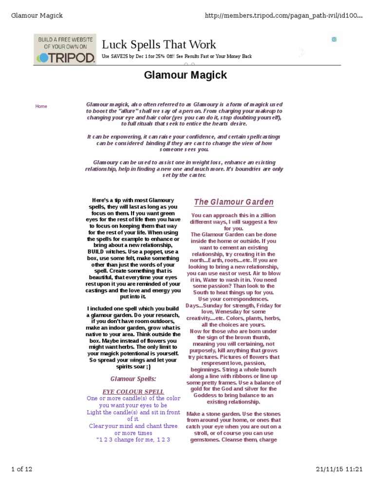 Glamour Magick | PDF | Magic (Paranormal) | Color