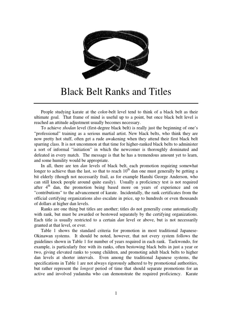 Belts and Ranks - Black Belt Ranks and Titles | Karate | East Asian ...