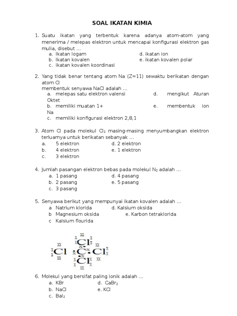 Soal Latihan Ikatan Kimia | PDF