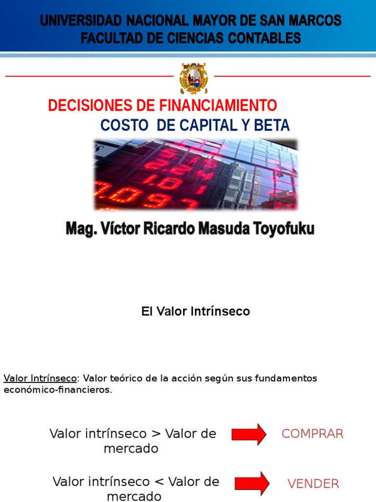 2-Costo de Capital y Beta | PDF | Apalancamiento (Finanzas) | Compartir (Finanzas)