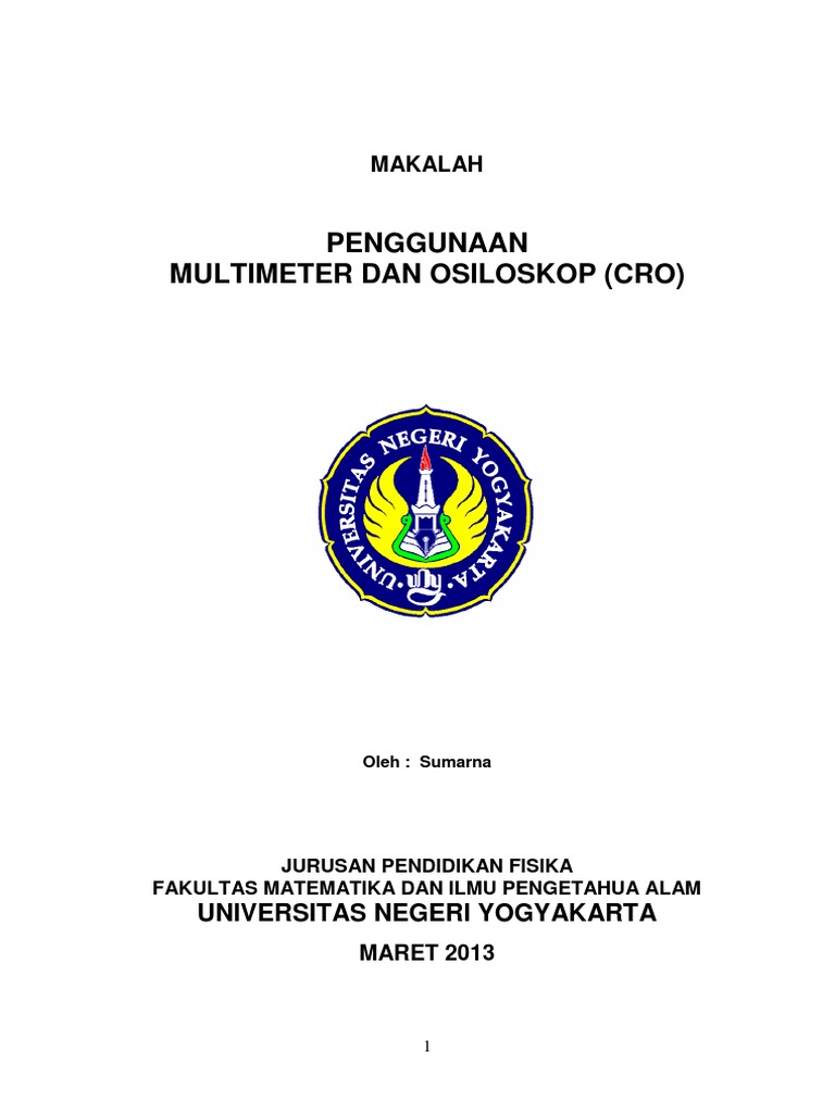 Penggunaan Multimeter Dan Cro | PDF