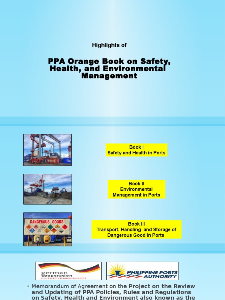 PPA Orange Book: Safety and Environment | PDF | Dangerous Goods | Business