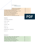 Class 9 Editing Exercises with Answers | PDF | Multiple Choice