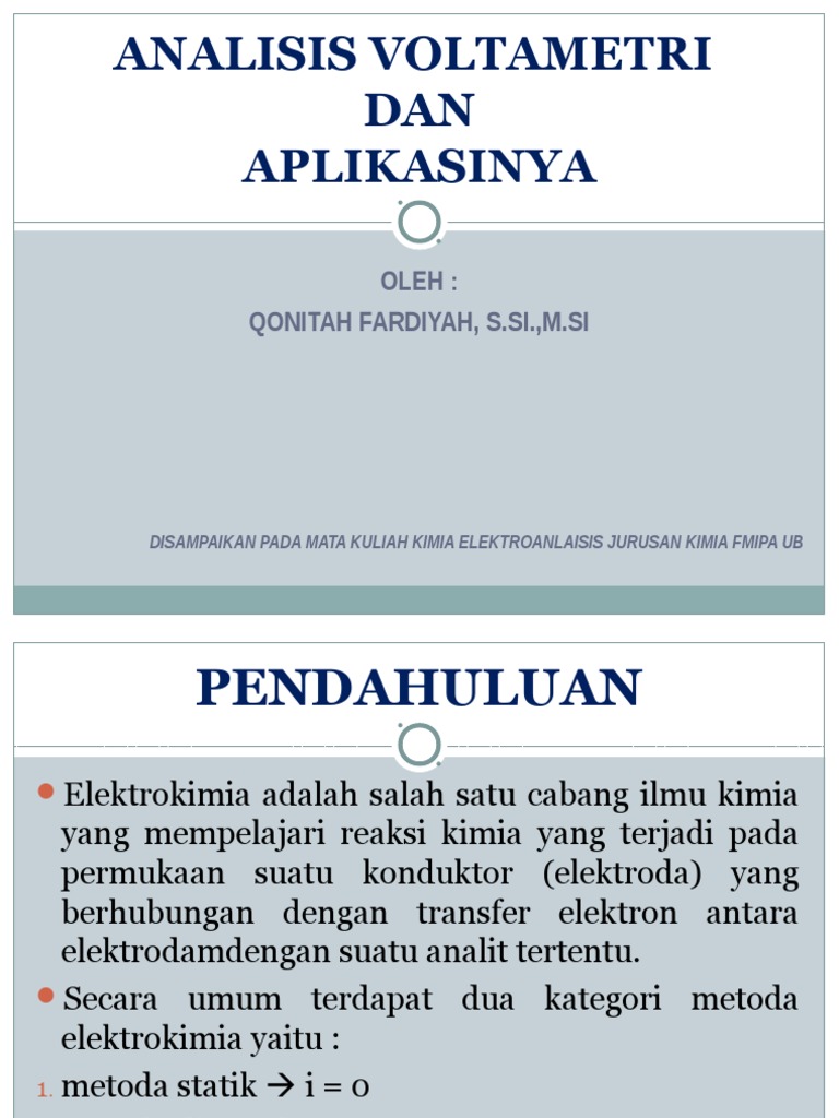 Analisis Voltametri | PDF