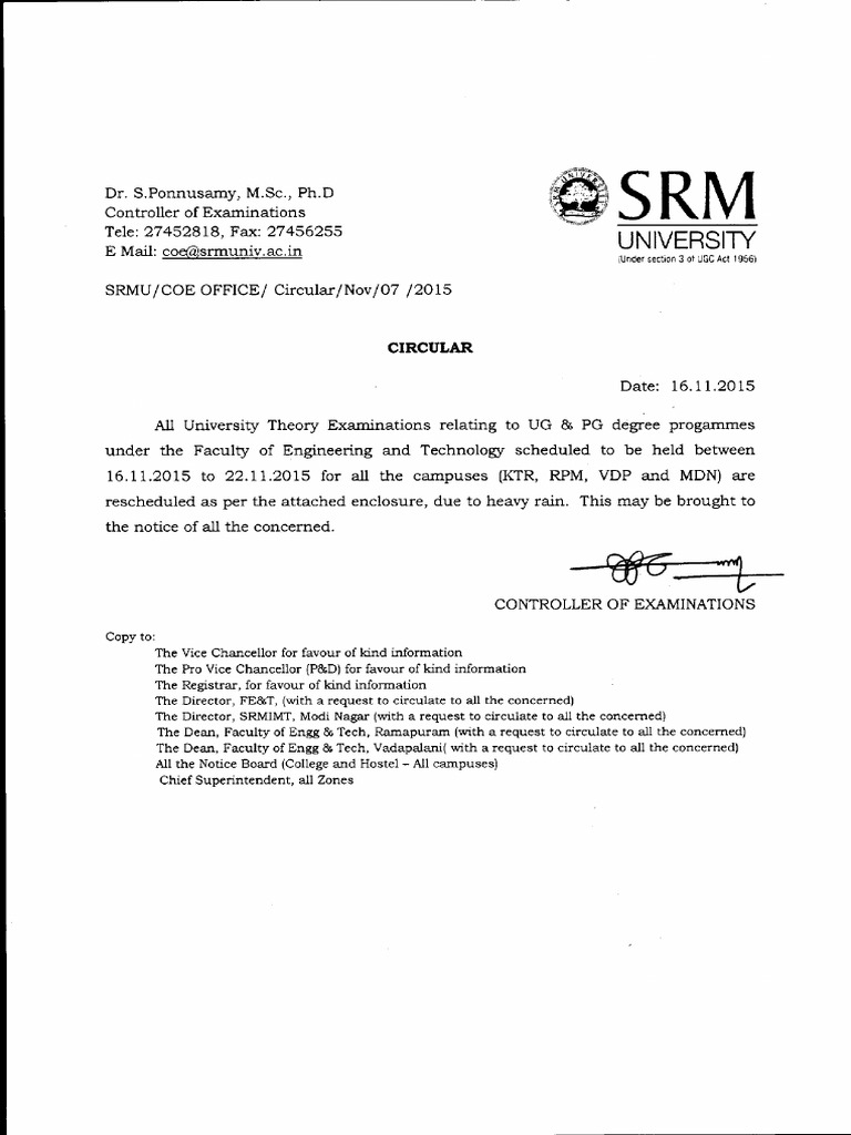 Btech Barch Bdes Revised Timetable November 15 | PDF