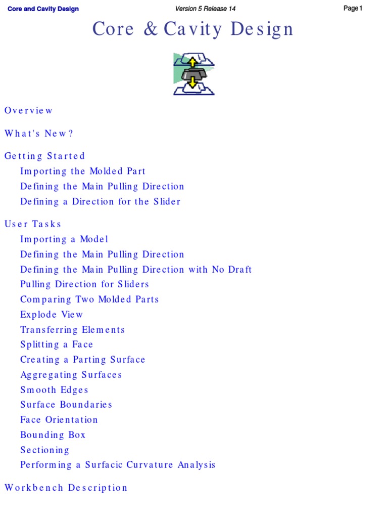Core & Cavity Design Overview Guide | PDF | Plane (Geometry) | Icon ...