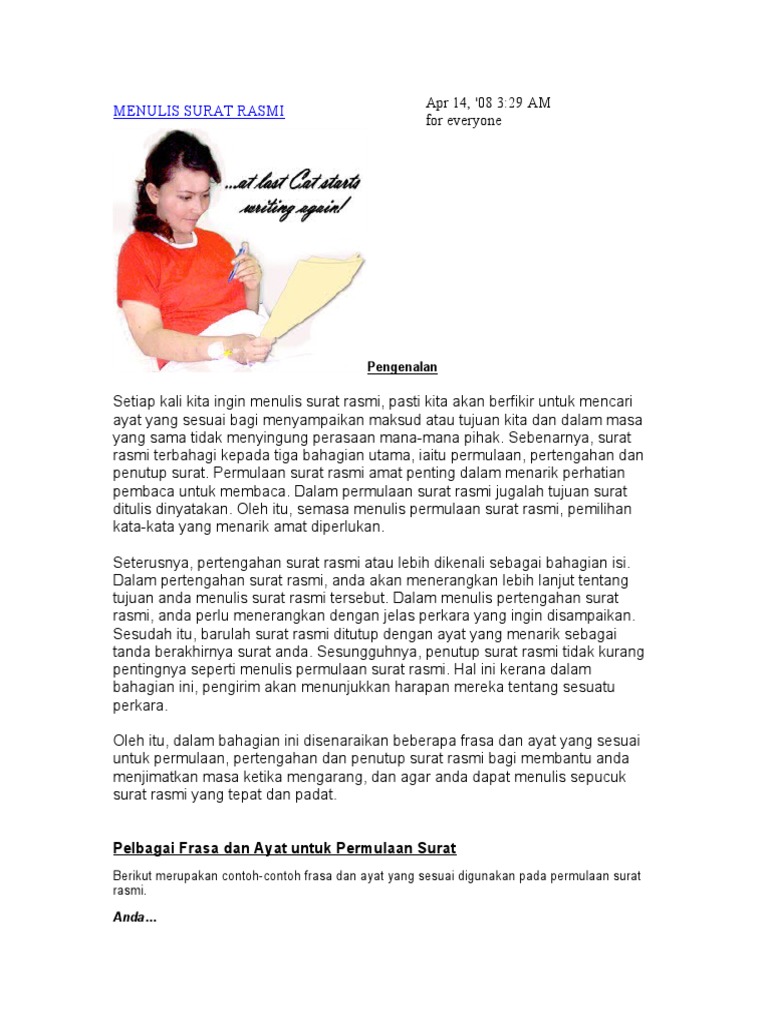 Menulis Surat Rasmi | PDF