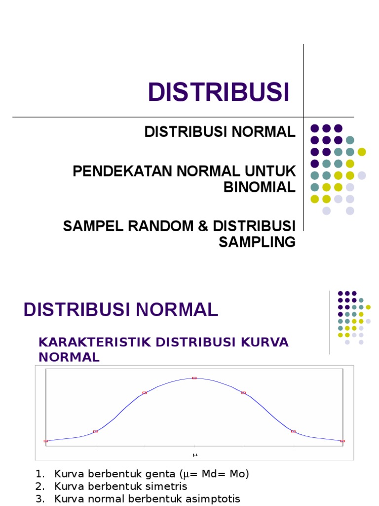Karakteristik dan Jenis Distribusi Normal | PDF