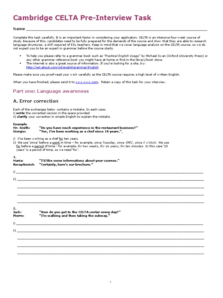 Pre Interview Task | PDF | Stress (Linguistics) | Linguistics