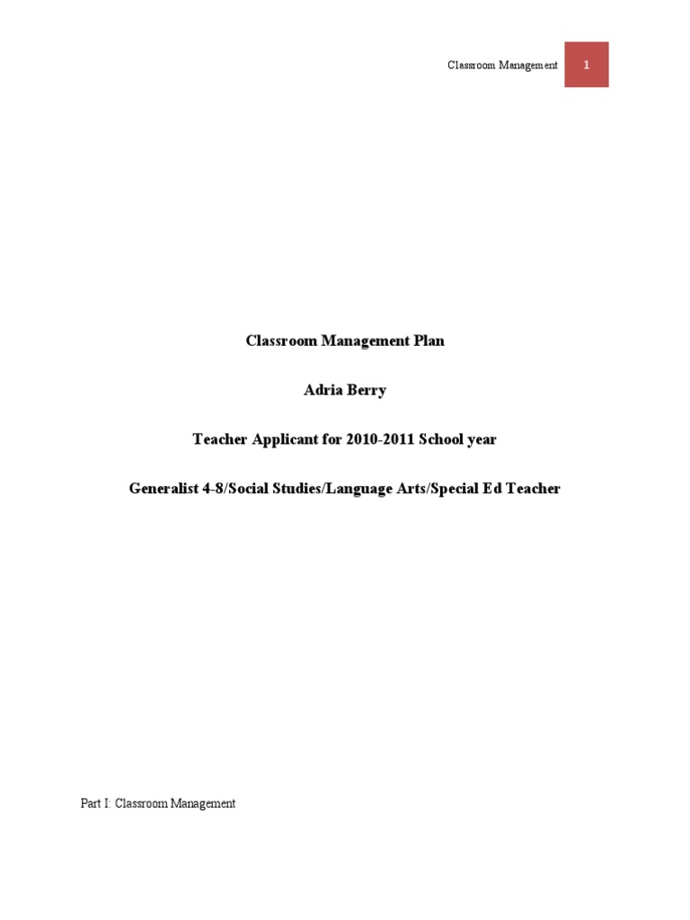 Effective Classroom Management Strategies | PDF | Classroom Management ...