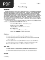 Microbiology Gram Stain Lab Report | PDF | Staining | Histopathology