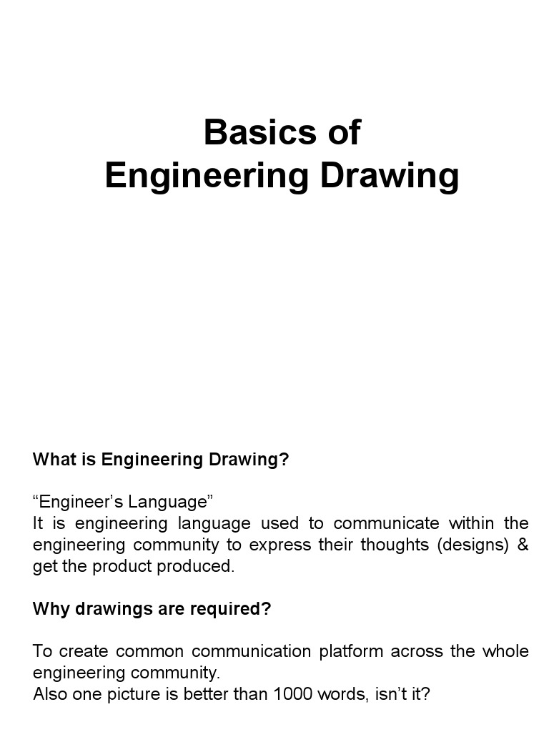 Basics of Engineering Drawing Standards | PDF