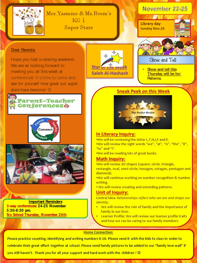 Mrs - Yasmine & Ms - Reem's KG1 Super Stars: Star of The Week Saleh Al ...