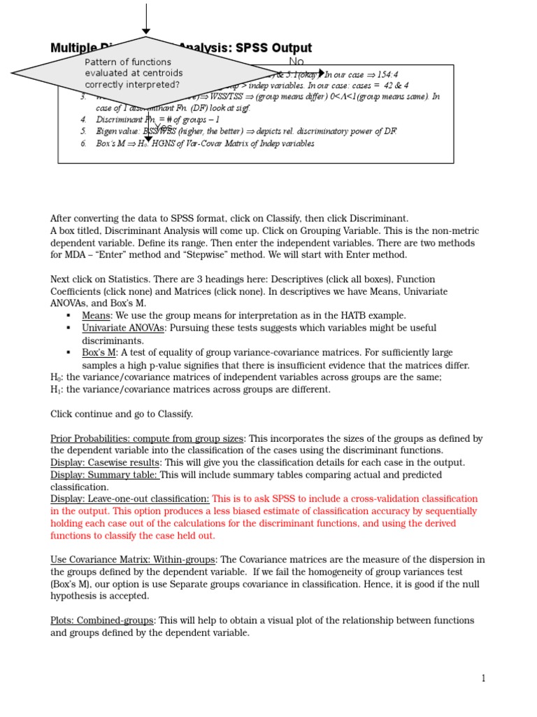 MDA Output Interpretation | PDF | Statistical Classification ...