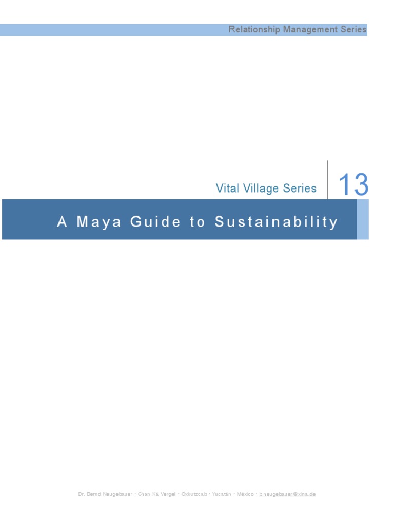 # 13 Maya Guide To Sustainability | PDF | Maya Civilization ...