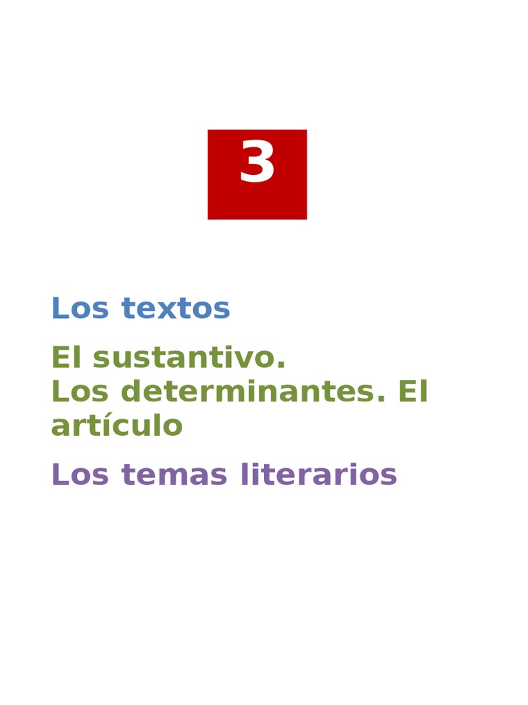 Solucionario Tema 3 Los Textos | PDF | Verbo | Sustantivo
