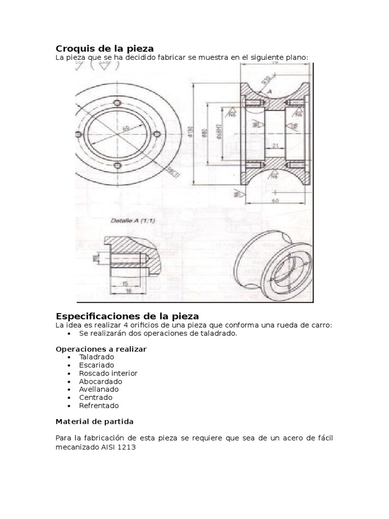 Taladrado de Una Pieza | PDF | Perforar | Artesanías