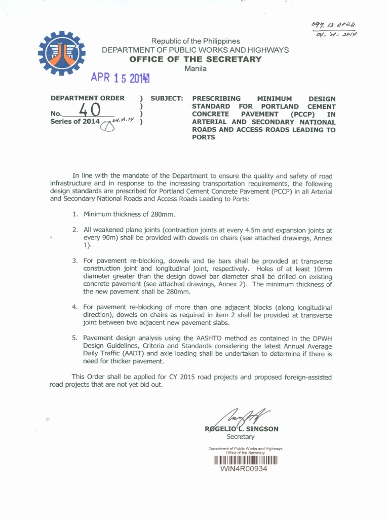 PCCP Minimum Standard | PDF | Road Surface | Road