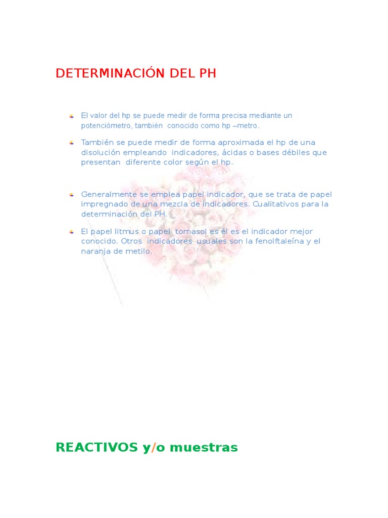Determinacion Del PH Frutas | PDF | Ph | Química analítica