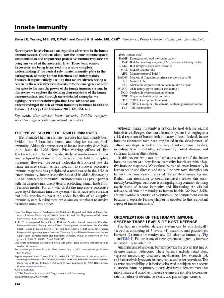 Understanding Innate Immunity Basics | PDF | Adaptive Immune System ...