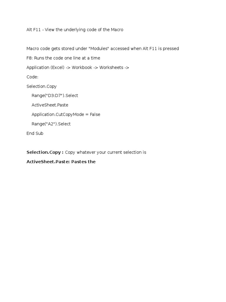 Excel Macro Basics for Beginners | PDF | Computers