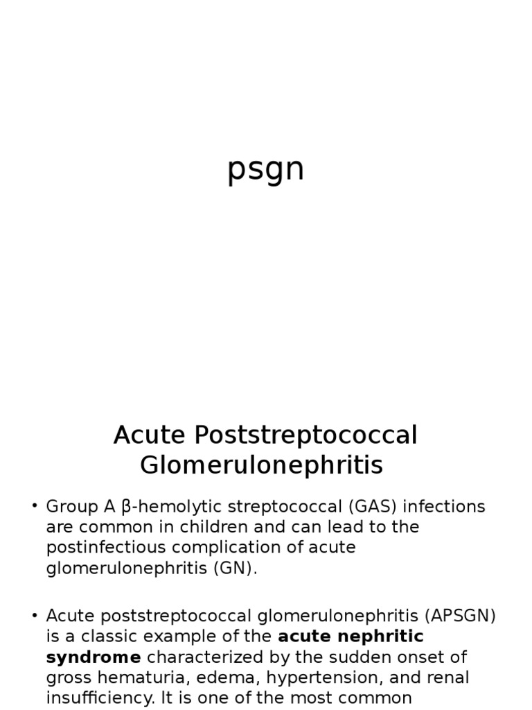 PSGN | PDF | Streptococcus | Medicine