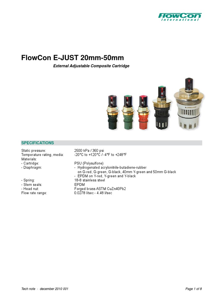 FlowCon E-JUST Tech Note | Valve | Mechanical Engineering