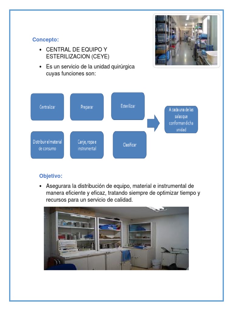 Central de Equipo y Esterilización (Ceye) | PDF | Esterilización ...