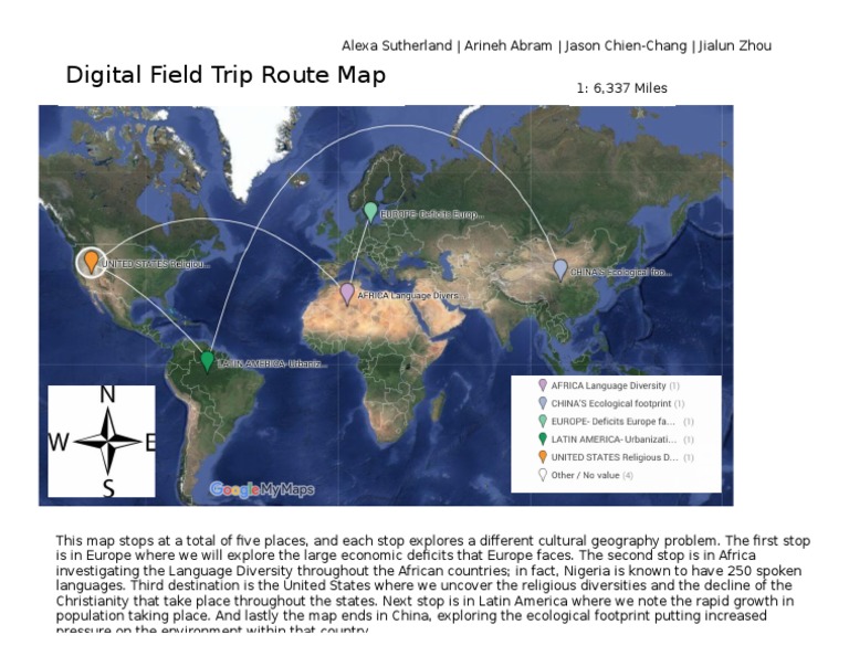 Digital Field Trip Route Map-1 | PDF