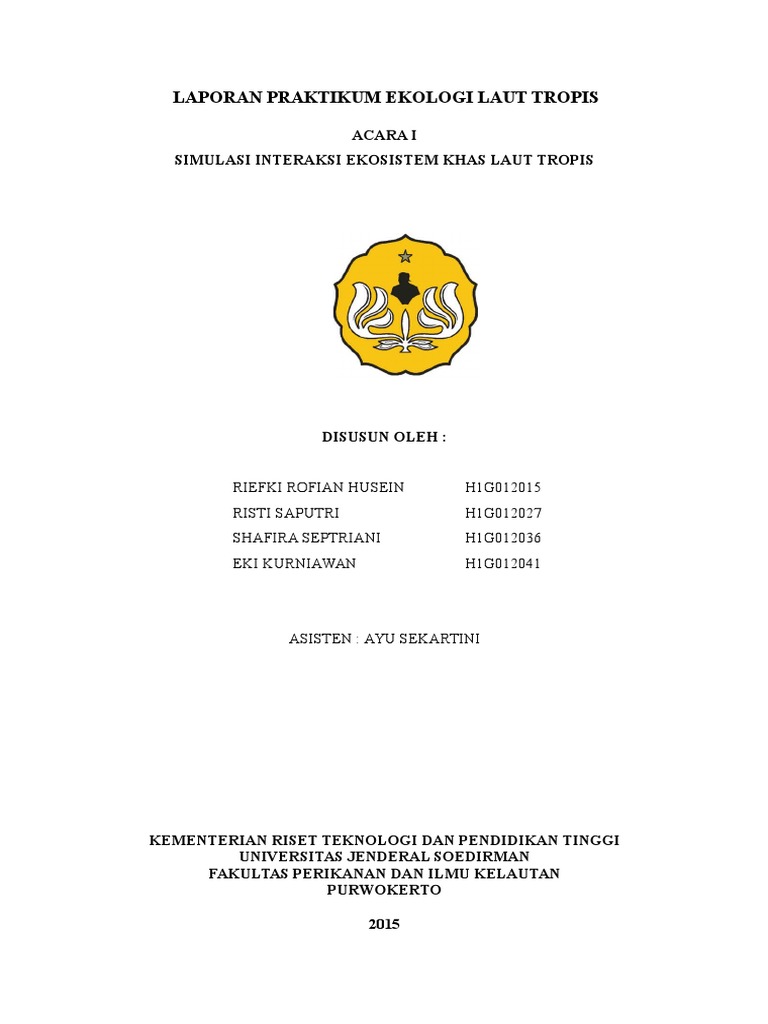 Laporan Praktikum Ekologi Laut Tropis | PDF