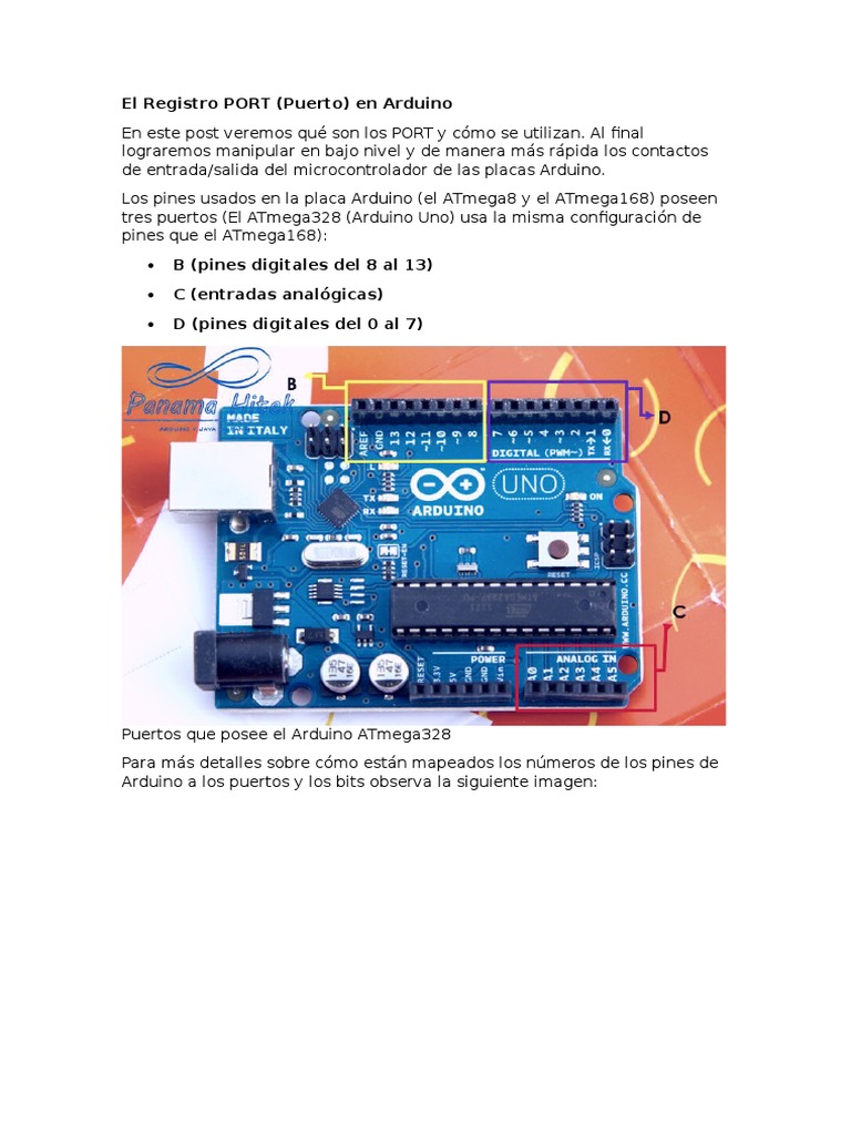 Mapeo puertos Arduino | PDF | Arduino | Poco
