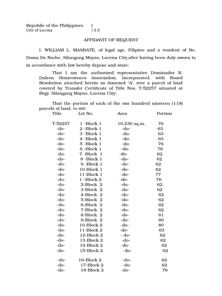 Affidavit of Issuance of Title | PDF | Common Law | Judiciaries