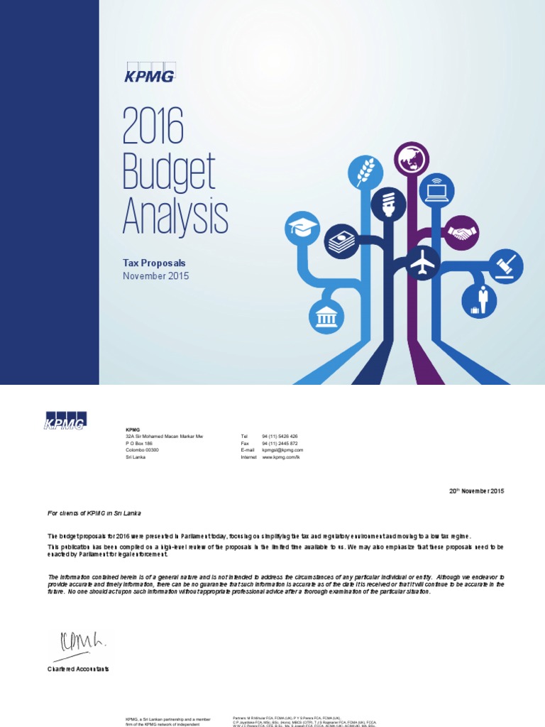 Budget 2016 KPMG Publication | Value Added Tax | Tax Deduction